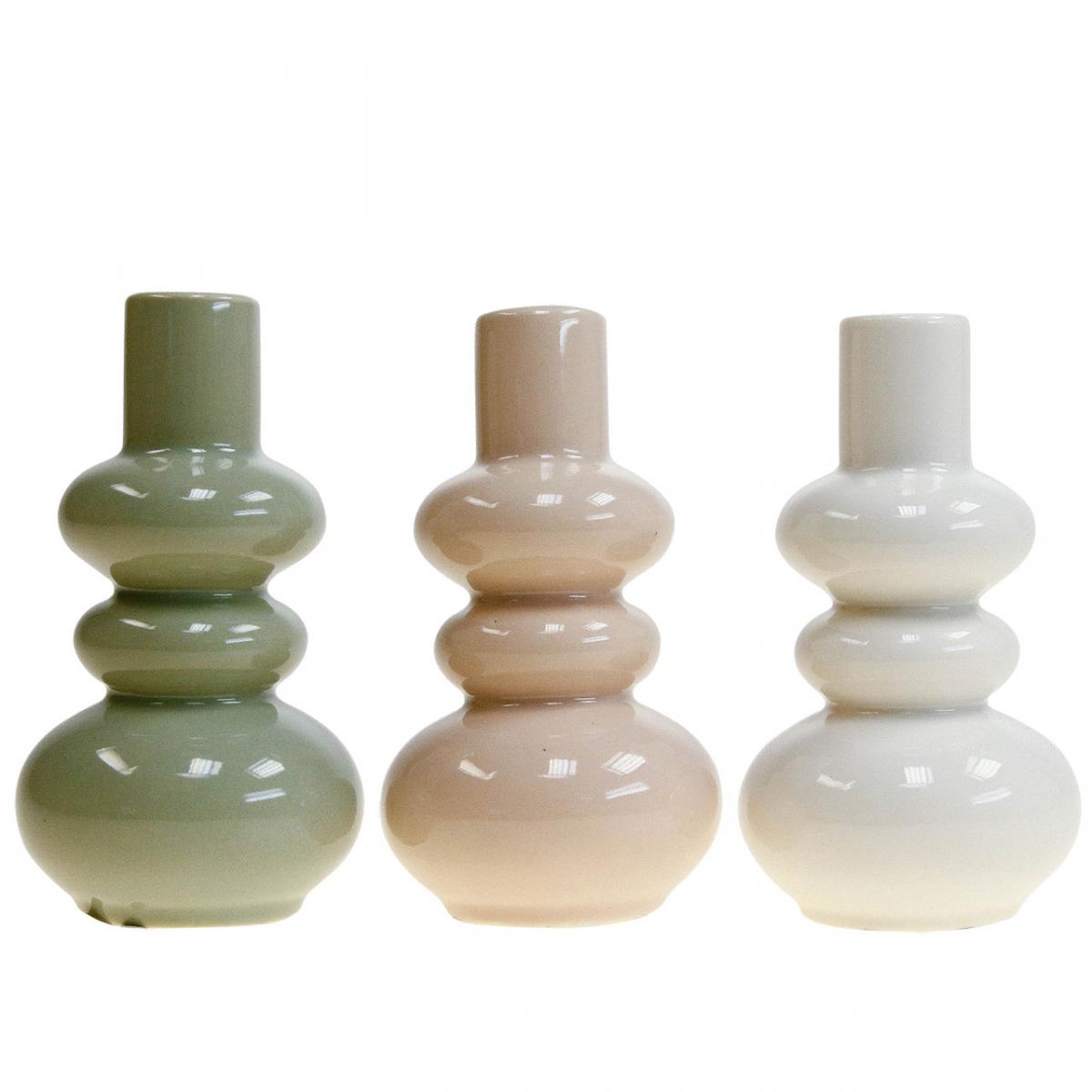 Floristik24.se Dekorativa vaser, keramiska vaser sfäriska H13.5cm Ø7 ...