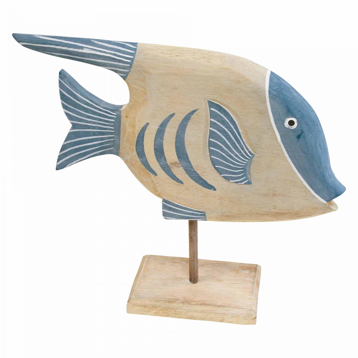 Floristik24.se Träfisk deco stor, deco fisk stående H30cm-42828-414