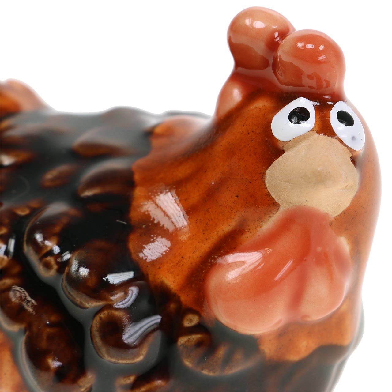 Floristik24.se Deco figur kyckling brun, gul, orange H5,8cm/5,5cm 2st ...