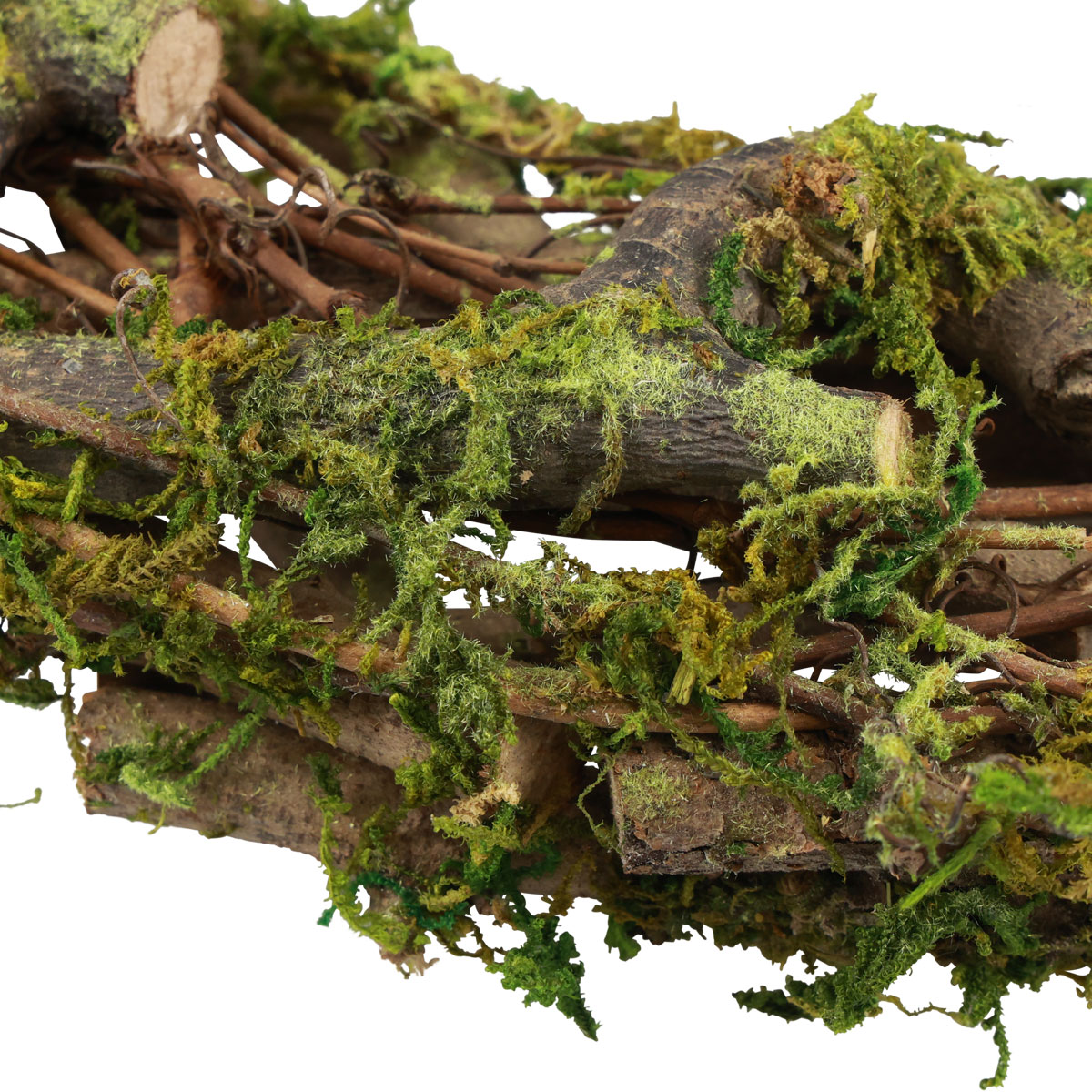 Floristik24.se Krans naturlig krans träkrans grenar mossa glitter Ø40cm ...