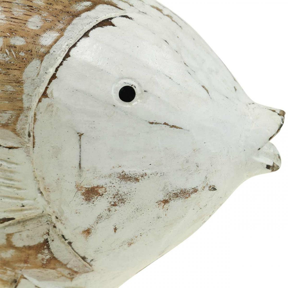 Floristik24.se Maritim dekoration fisk trä träfisk shabby chic 17×8cm ...
