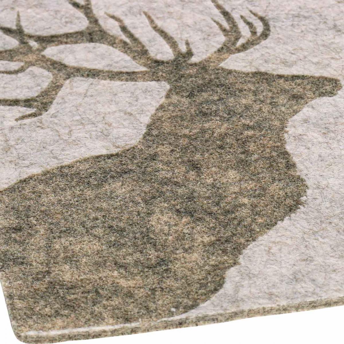 Floristik24.se Bordsunderlägg Julbordsdekoration brun filt 45×35cm 4st