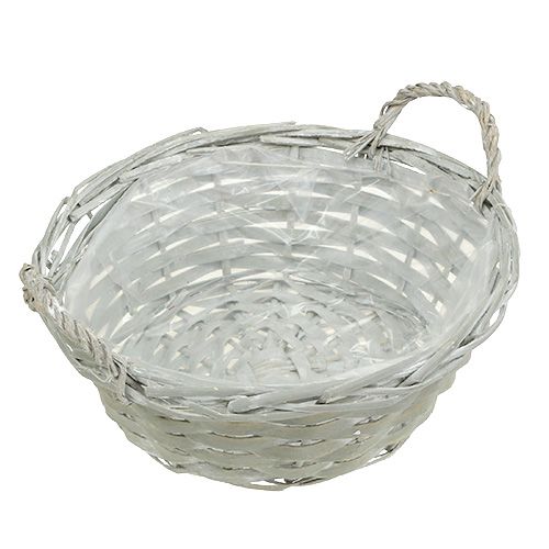 Floristik24.se Korg rund grå Ø24cm H10cm 1st